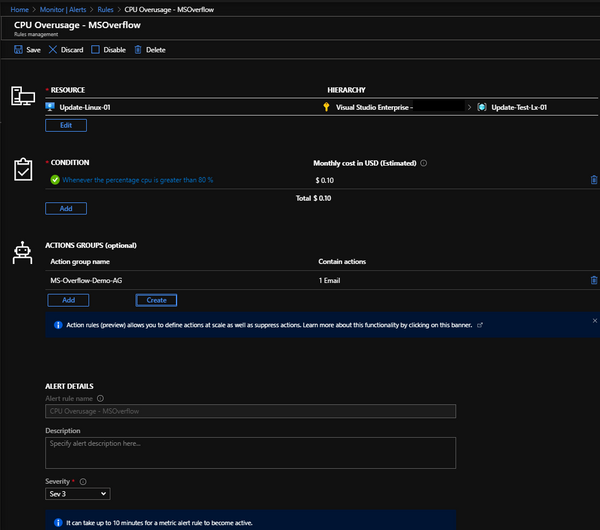 Configuring Alert Rules using Azure Monitor - Parveen Singh